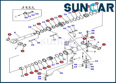 China Boom Sealing Kit 707-99-59360 Excavator Oil Seal Kit Hydraulic Cylinder Fits For PC300-7 Komatsu for sale