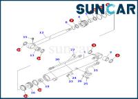 China 707-98-29661 7079829661 Boom Swing Cylinder Seal Repair Kit Komatsu Fits PC35MR-1 PC35MRX-1 PC45MR-1 for sale