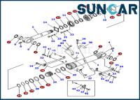 China Overseas Version Excavator 707-99-59370 PC300-7 Bucket Seal Repair Kit Hydraulic Cylinder Komatsu for sale