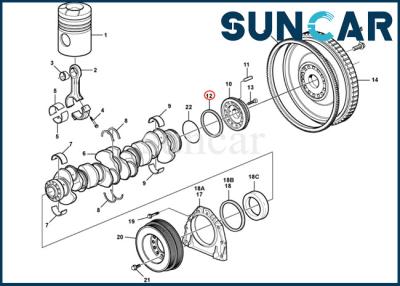 China High-quality Wear-resistant Crankshaft Oil Seal VOE20441481 SUNCARVO.L.VO For EC700B DEUTZ D16C D16E D13 for sale