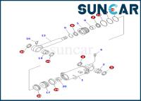 China Blade Cylinder Service Kit 707-98-31110 7079831110 Komatsu For PC35MR-1 Blade Cylinder Sealing Kit for sale