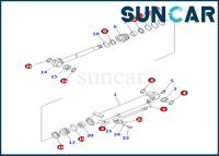 China Blade Angle Cylinder Sealing Kit 707-98-13220 7079813220 Komatsu Fits PC35MR-3 PC35MR-2 for sale