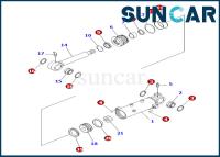China 707-98-24770 7079824770 Blade Lift Cylinder Service Kit Komatsu For PC35MR-3 PC35MR-2 for sale
