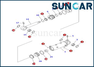 China 707-98-24770 7079824770 Blade Lift Cylinder Service Kit Komatsu For PC35MR-3 PC35MR-2 for sale