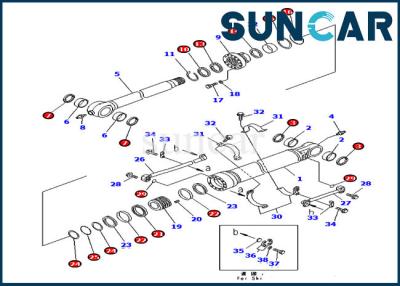 China 707-99-59610 Cylinder Service Kit Seal Kits 7079959610 For PC300LC-7 PC350LC-7 Komatsu Model Parts for sale