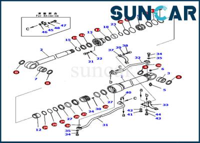 China 707-99-59271 Boom Sealing Kit Repair Cylinder Seal Kit Fits For Komatsu PC300-8 Heavy Equipment for sale