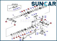 China 707-99-59270 Boom Cylinder Service Kit Model PC300-8 Komatsu Excavator Seal Repair Kit for sale