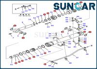 China Arm Cylinder Service Kit 707-99-72350 7079972350 Excavator PC300-8 Komatsu Oil Seal Kit for sale