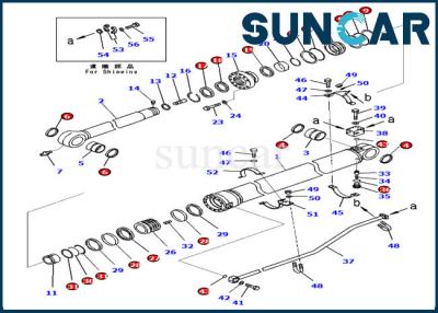 China Arm Cylinder Service Kit 707-99-72350 7079972350 Excavator PC300-8 Komatsu Oil Seal Kit for sale