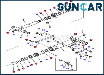 China 707-99-59550 Bucket Seal Kit Hydraulic Cylinder Fits KOMATSU PC360LC-10 PC360NLC-10 Replacement Kit for sale