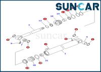 China Komatsu 707-98-29670 7079829670 Boom Swing Cylinder Seal Kit For PC35MR-3 Oil And Wear Resistant for sale