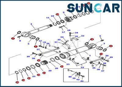 China 707-99-59630 Bucket Cylinder Seal Kit Wear Resistance Excavator Service Kit For PC300-8 Komatsu for sale