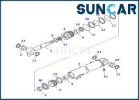 China Boom Cylinder Sealing Kit 878000537 Komatsu For PC35R-8  Boom Cylinder Seal Repair Kit for sale