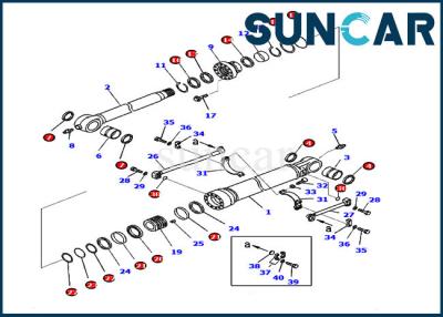 China 707-99-59150 Bucket Seal Kit Hydraulic Cylinder Service Kit Fits PC360NLC-10 PC300-8M0 Komatsu for sale