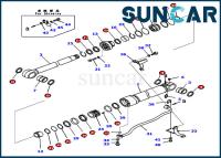 China Seal Repair Kit 721-98-00510 PC360LC-11 PC390LC-11 Komatsu Boom Cylinder Replacement Sealing Kit for sale