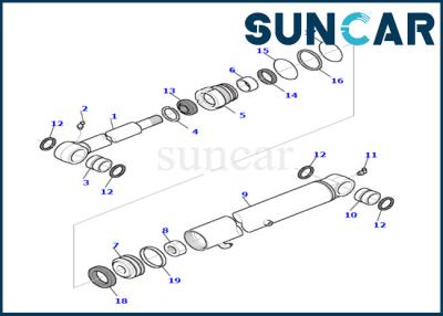 China Bucket Cylinder Seal Kit 878000538 Kits PC35R-8 Komatsu Wear And Oil Resistant Bucket Cylinder Service Kit for sale