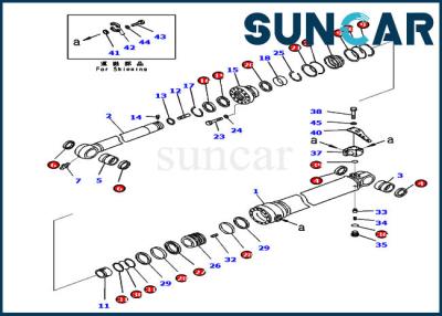 China Komatsu 721-98-00520 Arm Cylinder Seal Kit Fits Equipment Models PC360LC-11 PC390LC-11 Excavator for sale