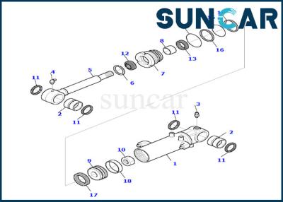 China Blade Cylinder Seal Kit 878000658 Fits PC35R-8  Komatsu Blade Cylinder Repair Seal Kit for sale