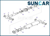 China Arm Cylinder Seal Kit Komatsu 878000655 Fits PC35R-8 Wear-resistant Arm Cylinder Sealing Kit for sale