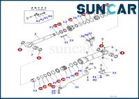 China Boom Cylinder Seal Kit 707-99-59141 7079959141 Komatsu For PC360LC-10 PC360NLC-10 Boom Cylinder Service Kit for sale