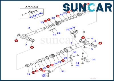 China Boom Cylinder Seal Kit 707-99-59141 7079959141 Komatsu For PC360LC-10 PC360NLC-10 Boom Cylinder Service Kit for sale