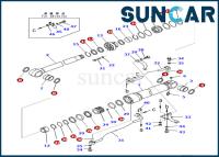 China Boom Cylinder Sealing Kit 707-99-59140 707-99-59140 Komatsu For PC360LC-10 PC390LL-10 for sale