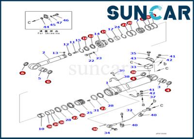 China Arm Cylinder Replacement Kit 7079968780 707-99-68780 For PC400LC-8 PC400-8 PC400-8R Komatsu for sale