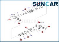 China Blade Cylinder Seal Kit 707-98-30550 7079830550 For PC35MR-3 Komatsu Blade Cylinder Service Kit for sale