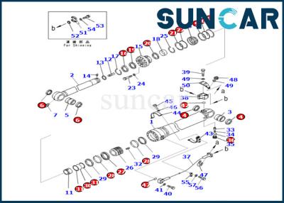China Komatsu Arm Cylinder Seal Kit 721-98-02270 7219802270 Fits PC360LC-11 HB365LC-3 PC390LC-8M0 for sale
