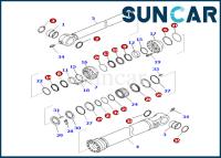 China Komatsu Bucket Cylinder Seal Repair Kit 721-98-01990 7219801990 For PC360LCI-11 D375AI-8E0 PC390LCI-11 for sale