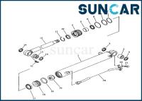 China 21X6302030 21X-63-02030 Bucket Cylinder Seal Kit Fits PC38UU-1 Komatsu Bucket Cylinder Sealing Kit for sale