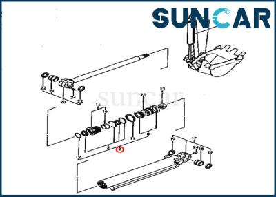 China YM172142-99420 Bucket Cylinder Seal Kit Fits Model PC30FR-1 Komatsu Excavator Service Kit Parts for sale