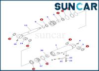 China Offset Cylinder Seal Kit Komatsu For PC38UU-3 707-98-24270 7079824270 Offset Cylinder Service Kit for sale