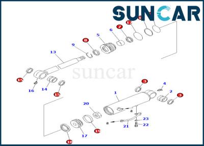 China Offset Cylinder Seal Kit Komatsu For PC38UU-3 707-98-24270 7079824270 Offset Cylinder Service Kit for sale