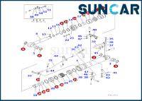 China 707-99-77140 7079977140 Arm Cylinder Seal Kit Komatsu Fits PC300LL-7E0 PC350LL-7E0 PC390LL-10 for sale