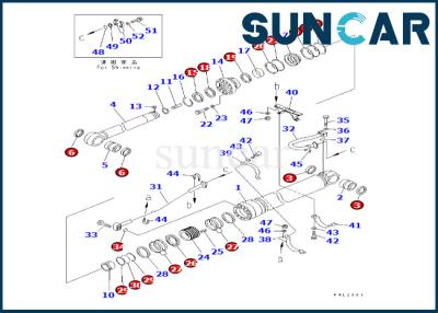 China 707-99-77140 7079977140 Arm Cylinder Seal Kit Komatsu Fits PC300LL-7E0 PC350LL-7E0 PC390LL-10 for sale