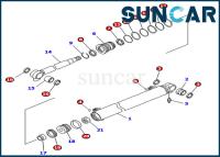China 707-98-24330 7079824330 Boom Cylinder Seal Kit Fits PC35MR-3 PC30MR-2 Komatsu Heavy Equipment for sale