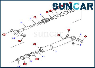 China 707-98-24330 7079824330 Boom Cylinder Seal Kit Fits PC35MR-3 PC30MR-2 Komatsu Heavy Equipment for sale