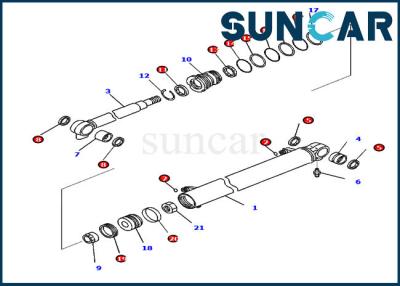 China PC35MR-5 PC35MR-3 707-98-26070 Boom Cylinder Seal Repair Kit Komatsu Sealing Kits for sale