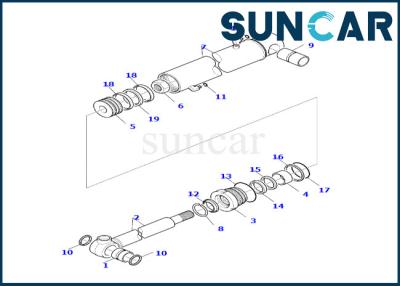 China Bucket Cylinder Seal Kit Komatsu 7079926530 707-99-26530 For PC390LL-10 WB142-5 WB146-5 for sale
