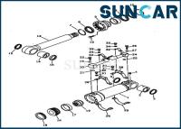 China Bottom Dump Cylinder Seal Kit For 208-63-94100 PC400LC-3 PC400-3 Komatsu Models Excavator for sale