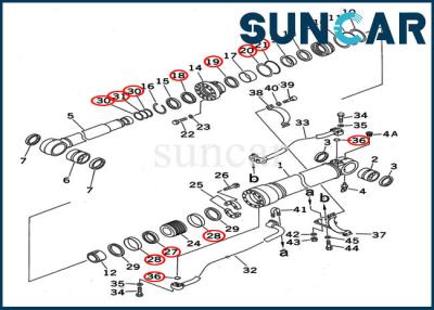 China 707-99-67125 Boom Replacement Cylinder Service Kit 7079967125 PC400-5D PC400-6C Komatsu Seal Kit for sale