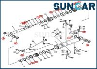 China Arm Sealing Kit 707-99-68515 PC400-5D PC400-6C Excavator Komatsu Cylinder Repair Seal Kit for sale