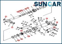 China 707-99-67015 Excavator Service Kit Bucket Cylinder For Backhoe Komatsu PC400-5D PC400-6C for sale