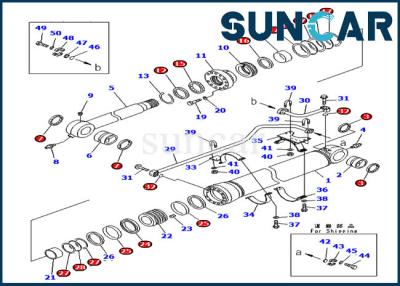 China 707-99-67300 7079967300 Boom Cylinder Service Kit For PC450LC-6 PC450-6 Overseas Version Komatsu for sale