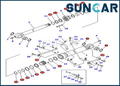 China Excavator Bucket Seal Repair Kit 707-99-67310 PC400-6 PC450-6 Komatsu Cylinder Kits 7079967310 for sale