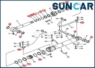 China 707-99-50600 Komatsu Bucket Cylinder Seal Kit Service Kits For PC400-5 PC400LC-5 Bottom Dump Loader for sale