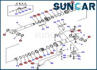 China PC400-6C PC400LC-6Z Komatsu 707-99-67305 7079967305 Excavator Boom Service Kit Hydraulic Cylinder for sale