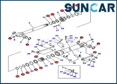 China PC400LC-7 PC400-7 707-99-69730 Arm Seal Repair Kit Replacement Oil Seal Kits For Komatsu Cylinder for sale