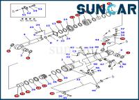 China Arm Cylinder Service Kit 707-99-76140 Bucket Sealing Kit 7079976140 Fits Model Komatsu PC400LC-7 PC400-7 for sale